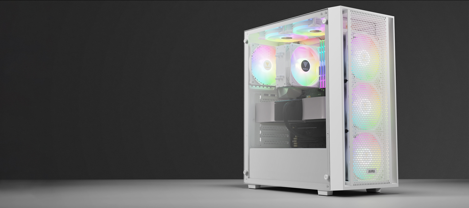 Кутия Gamdias Aura GC2 Elite AURA-GC2-ELITE-WH | Цена от 82.04 лв / 41.95 € - JAR Computers